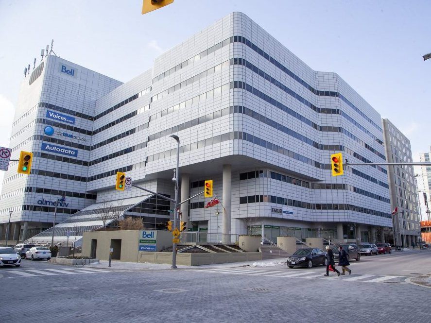 Bell workers leaving downtown building that long bore company's name ...