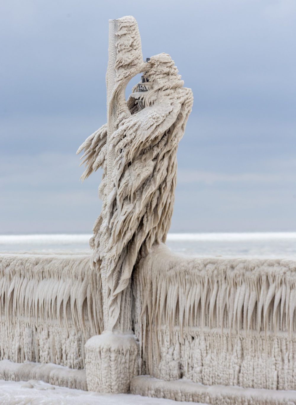 Ice ice baby: Spray, wind, freezing cold create frigid masterpieces on ...