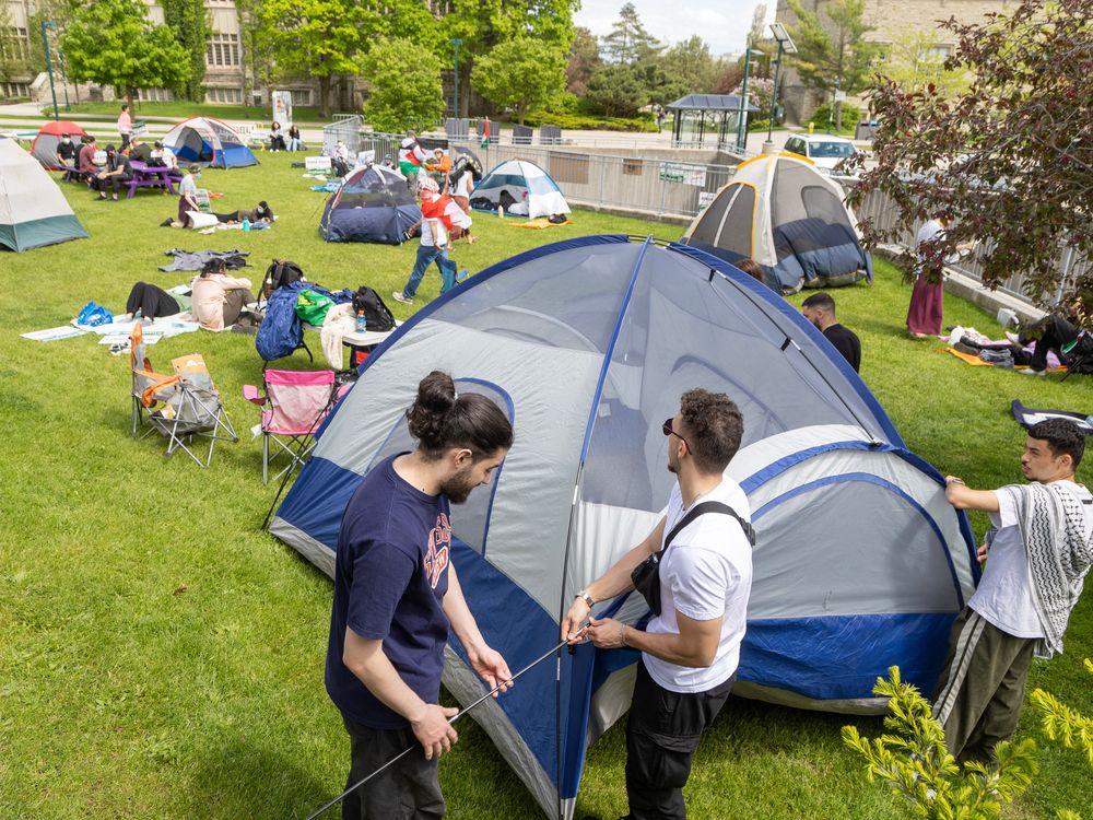 Pro-Palestinian encampment returns to Western University | London Free ...