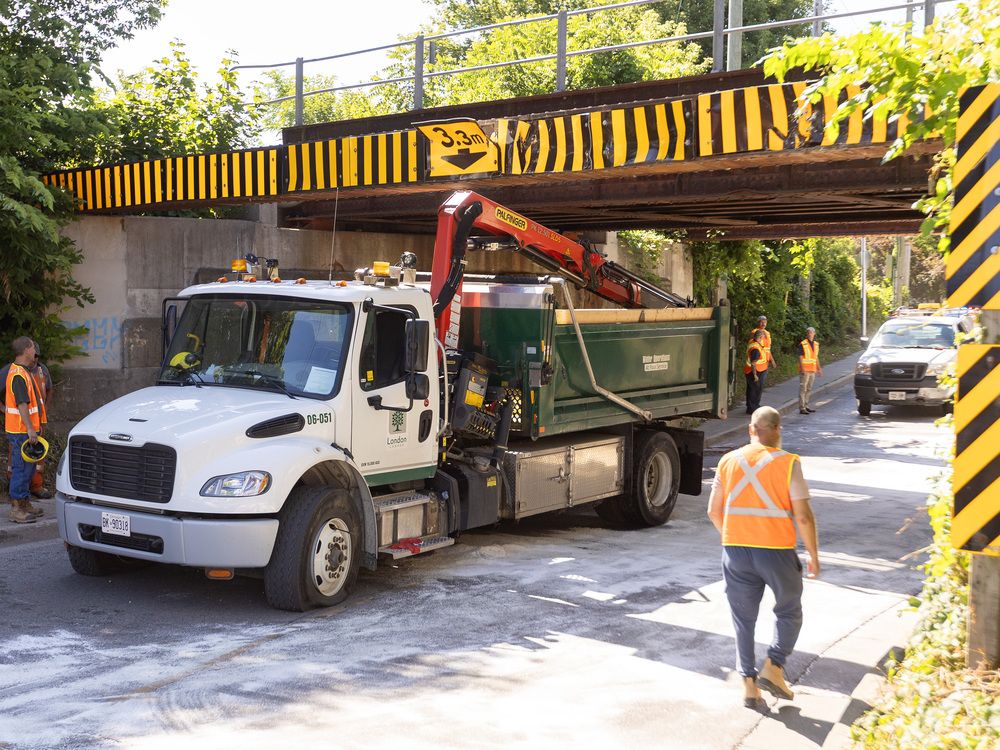 Crane collides with notorious Talbot Street bridge: 'She's a big one ...