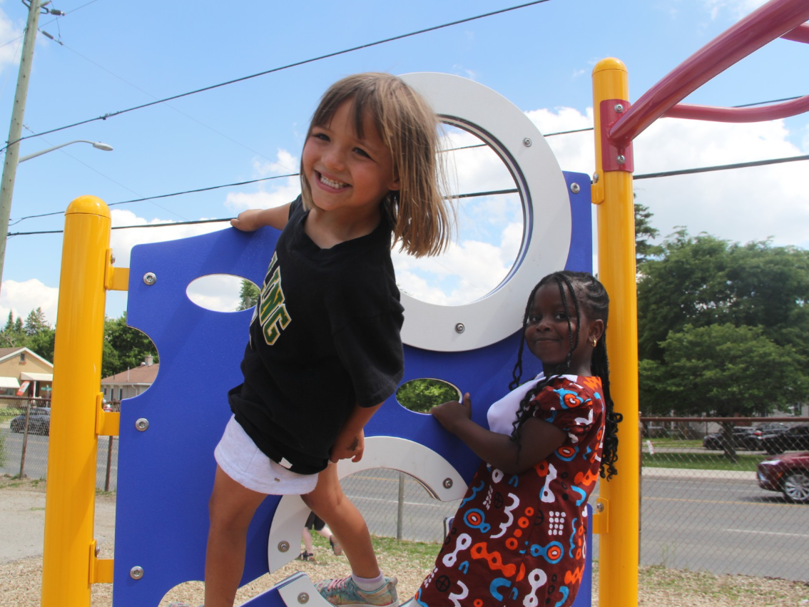 Kids rejoice as long-sought new playground opens at London school ...