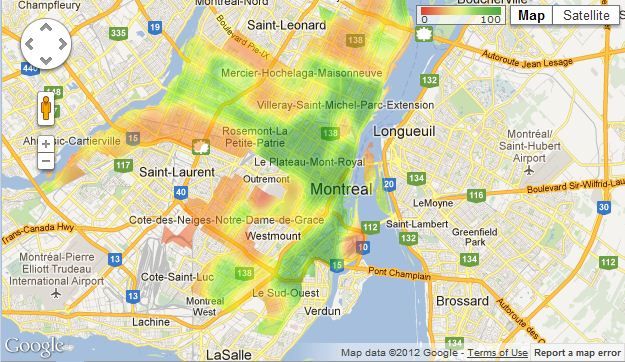 Montreal among Canada's most "bikeable" cities; heat maps show most ...