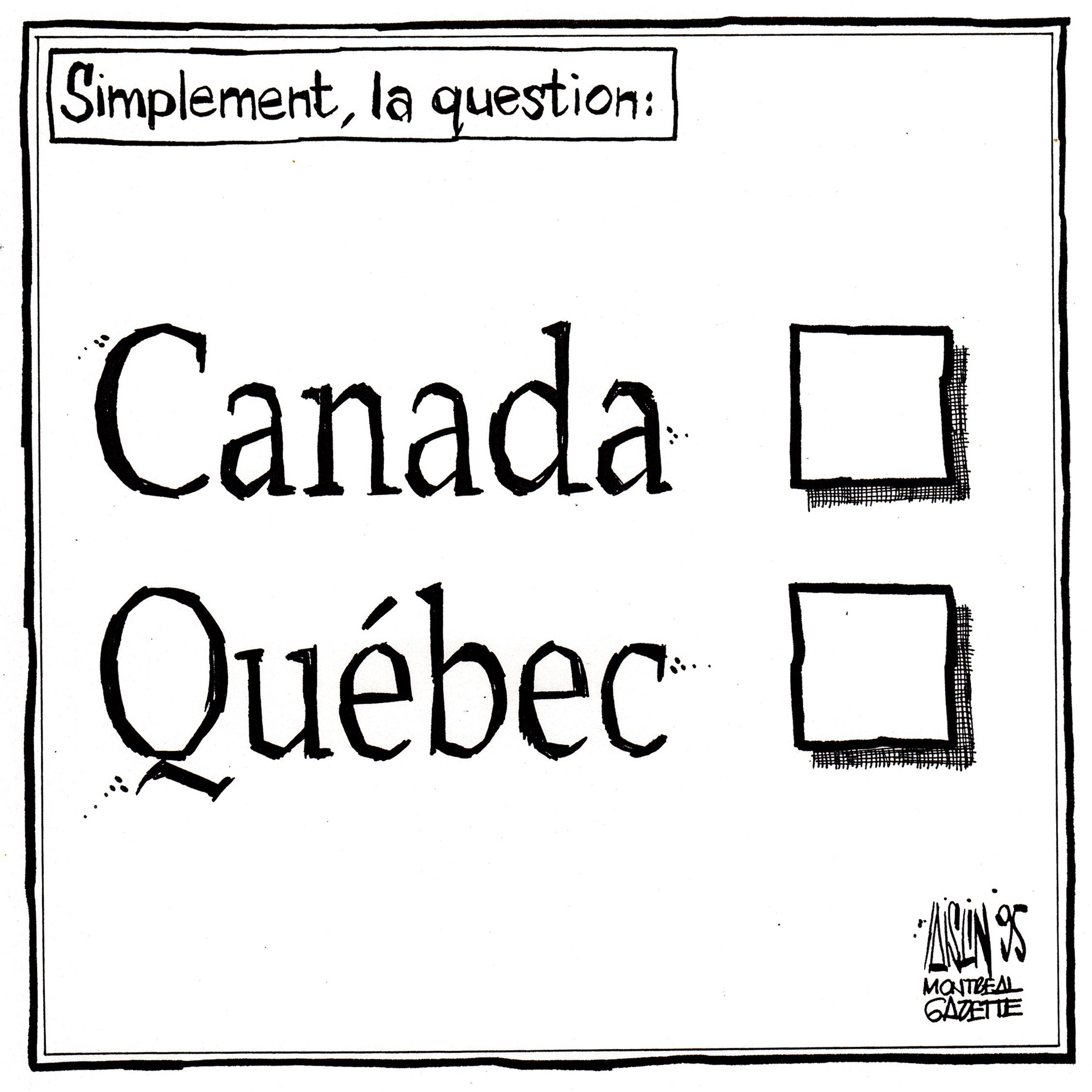 Favourite sketches from the 1995 Quebec referendum by the Montreal ...