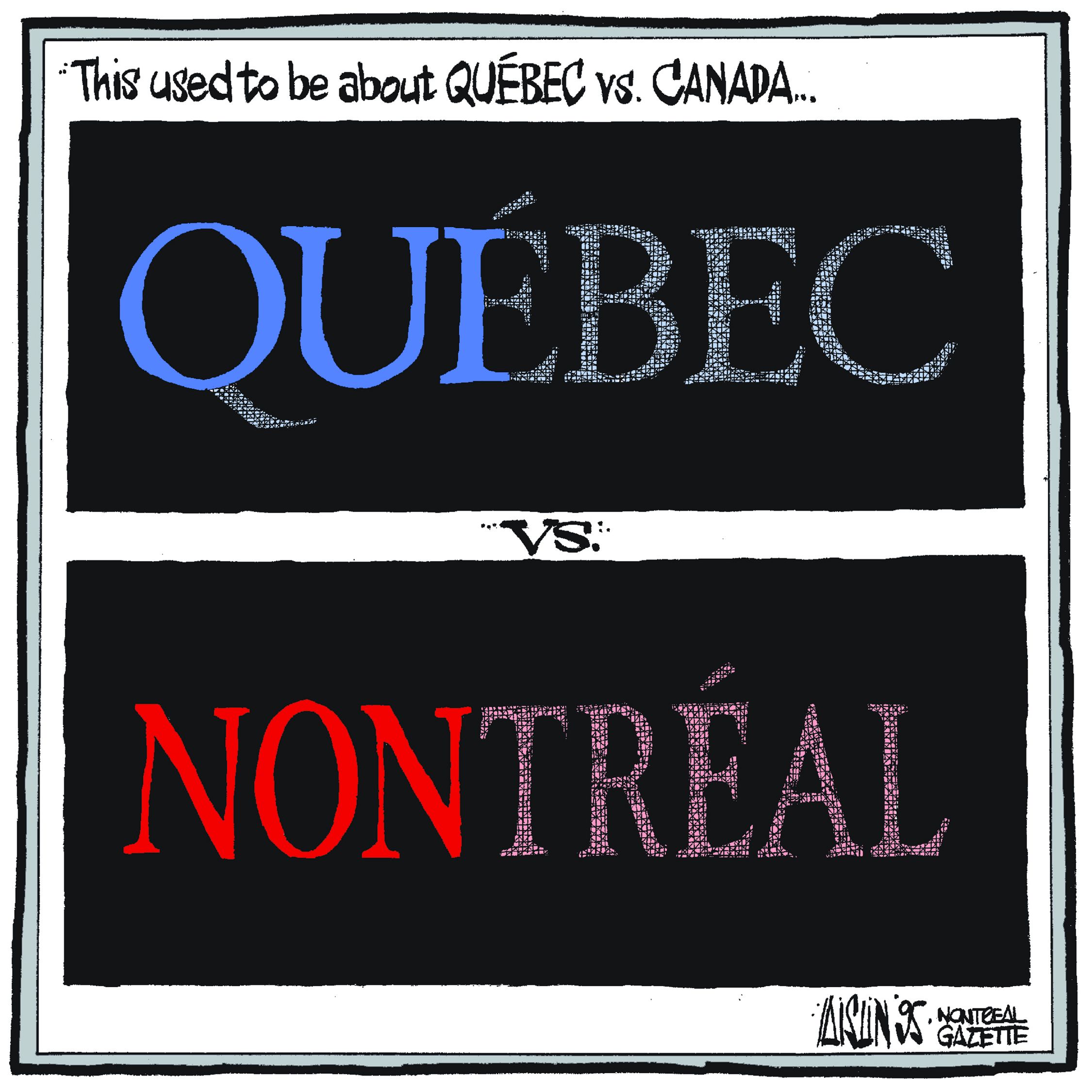 Favourite sketches from the 1995 Quebec referendum by the Montreal ...