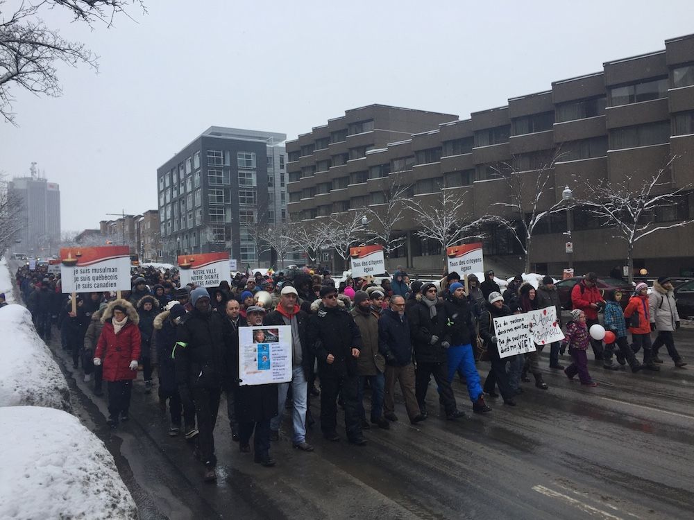 Hundreds march in Quebec City for victims of mosque shooting | Montreal ...