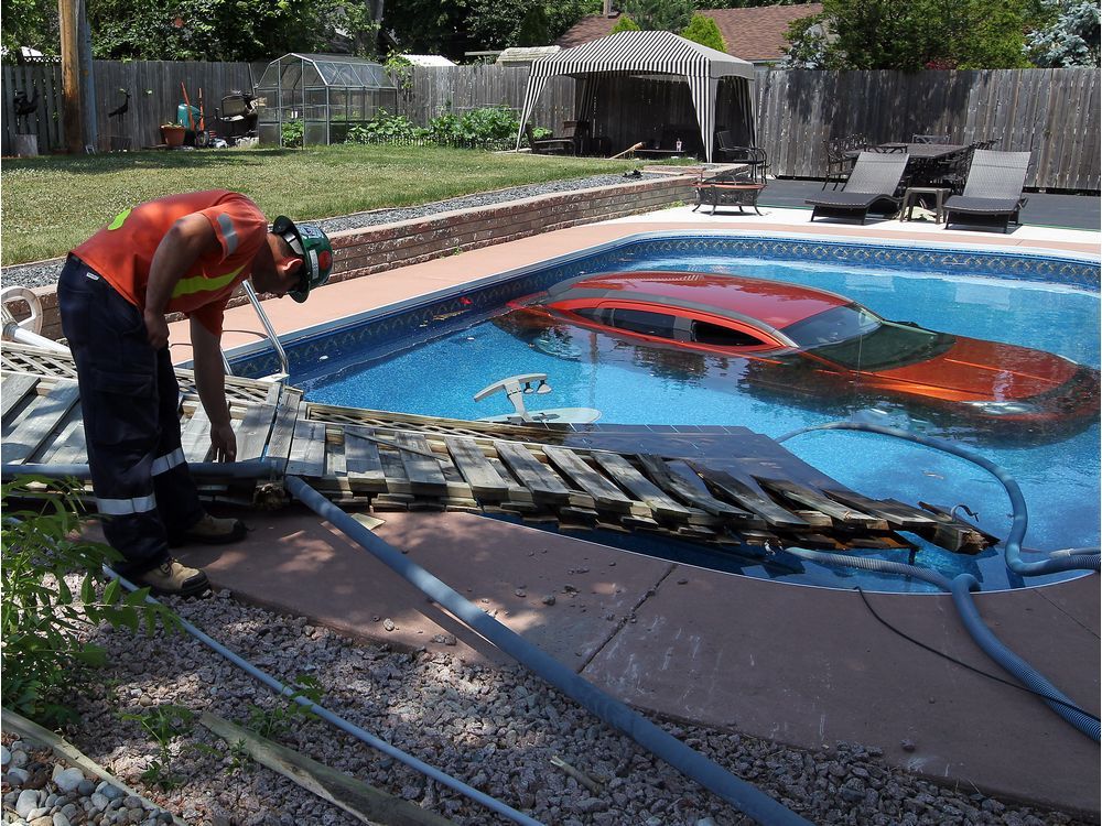 While you were sleeping: Driving lesson ends with car in swimming pool ...
