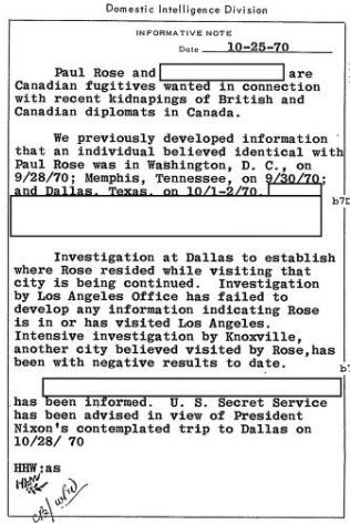 FBI tracked 'armed, dangerous' FLQ leader Paul Rose, documents reveal ...