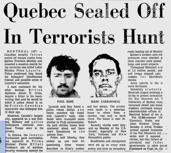 FBI tracked 'armed, dangerous' FLQ leader Paul Rose, documents reveal ...