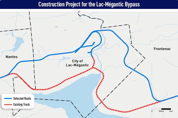 Residents of neighbouring town protest route of Lac-Mégantic rail ...
