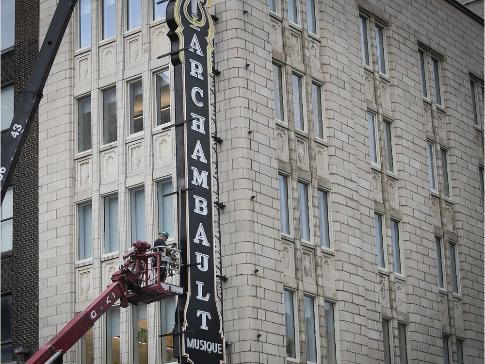 Iconic Archambault sign returns home after 9-month absence | Montreal ...