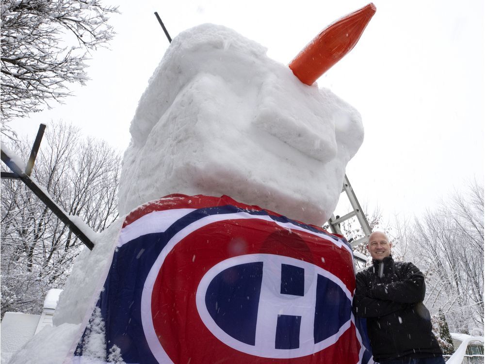Canadiens fan hopes his giant Olaf snowman will make people smile ...