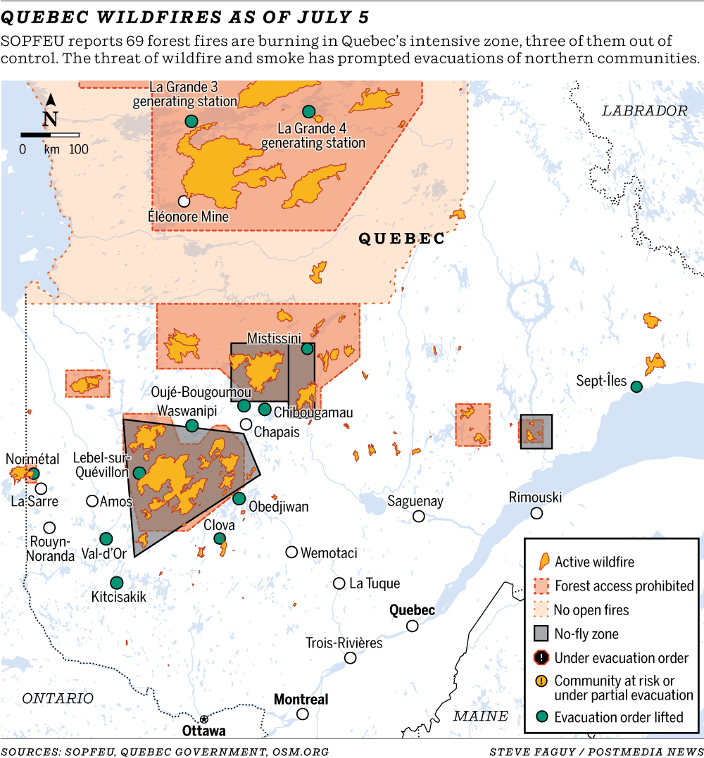 Quebec offers $50 million to businesses affected by wildfires ...