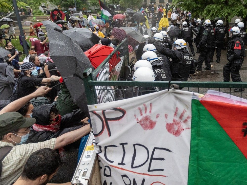 Police spray tear gas after protesters occupy McGill admin building ...
