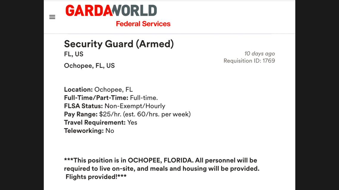 Montreal-based ‘Alligator Alcatraz’ security contractor posts jobs for armed guards | Montreal ...