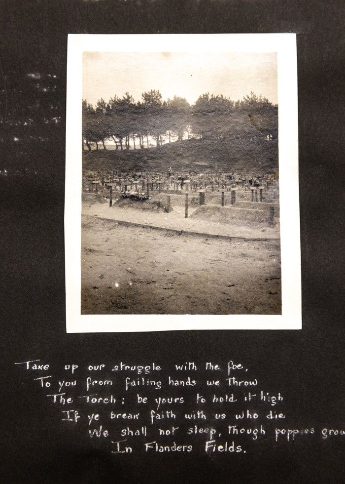 Handwritten copies of In Flanders Fields are artifacts of remembrance ...