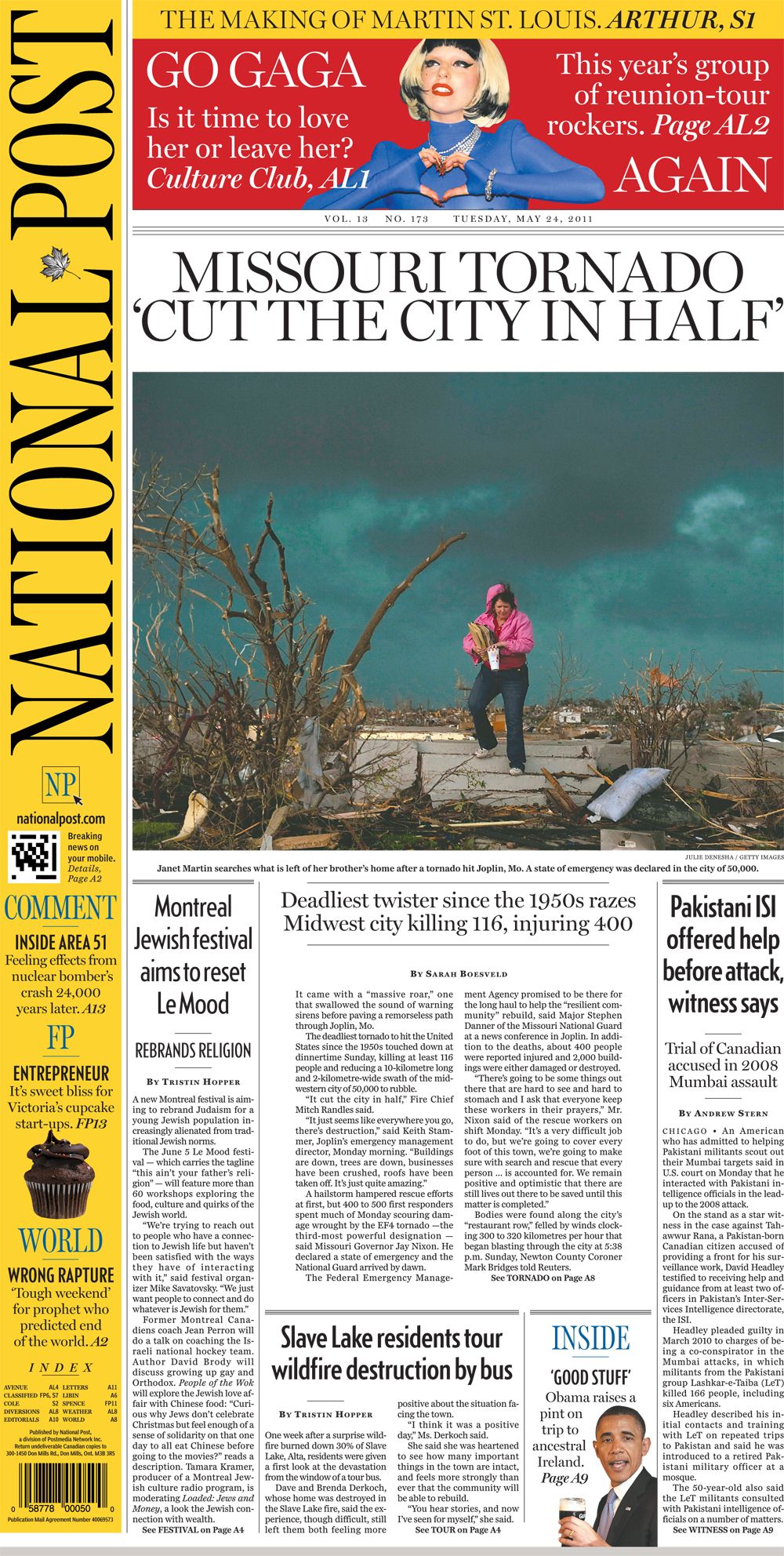 National Post front page for May 24, 2011 | National Post
