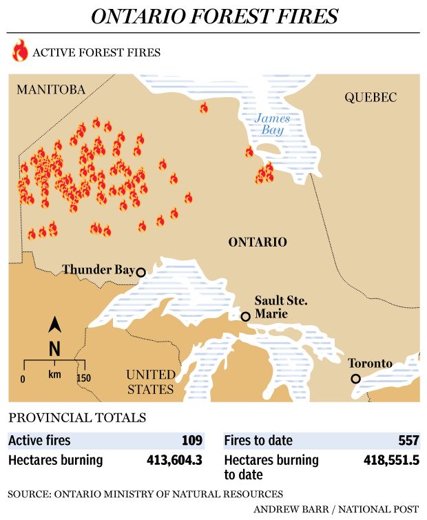 Map: Forest fires in northwestern Ontario | National Post