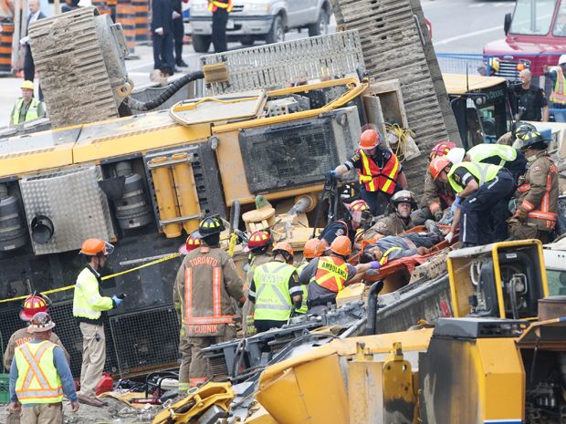 Falling drill rig kills one at future site of York University subway ...
