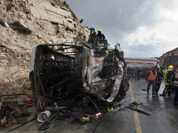 Palestinian school bus crash: Eight children, teacher die after bus ...