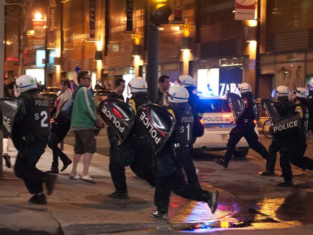 Dozens arrested as protesters, police clash in Montreal for fourth ...