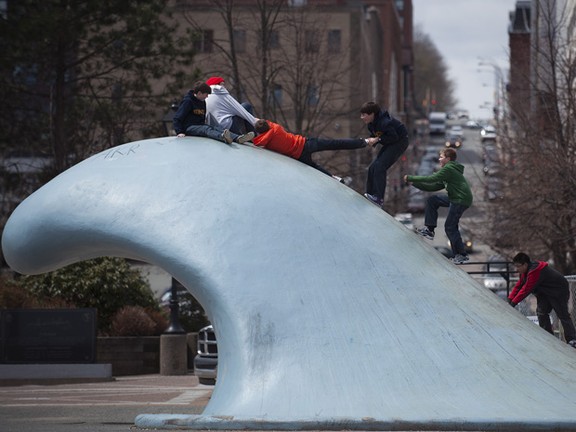 Halifax Wave's white flag in 26-year fight with sculpture climbing kids ...