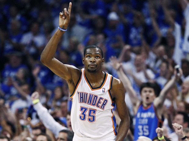 NBA Playoffs 2012: Kevin Durant puts Oklahoma City Thunder on his back ...