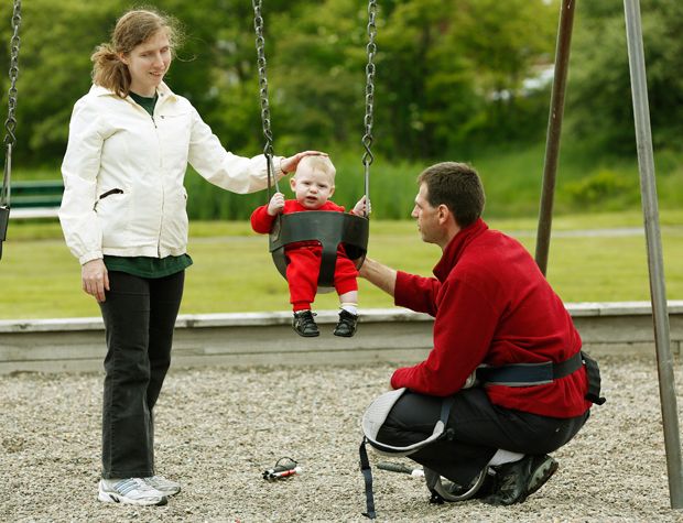 Bringing up baby: Blind parents 'improvise, adapt and overcome ...