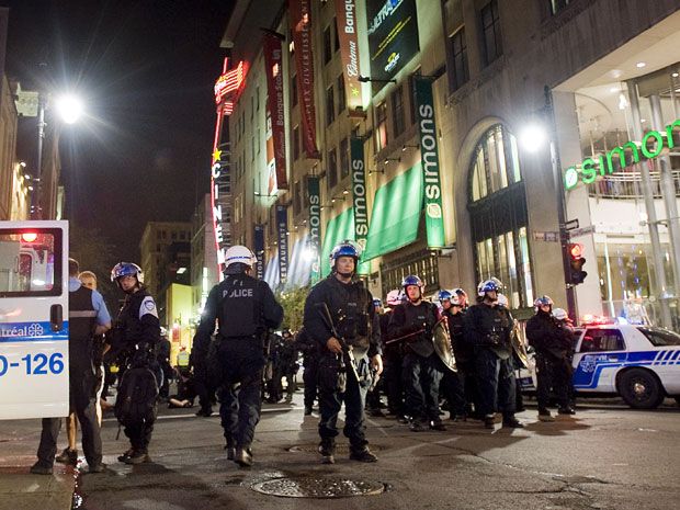 Montreal student protest in midst of Quebec election broken up by riot ...
