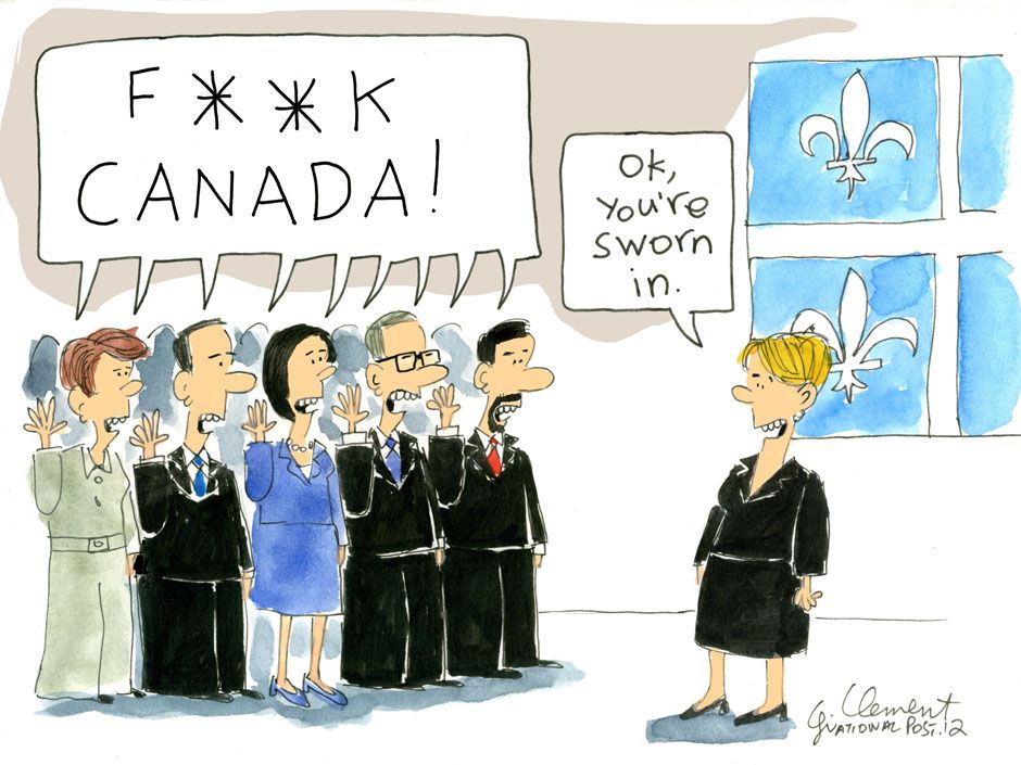 Gary Clement on the PQ swearing-in ceremony | National Post