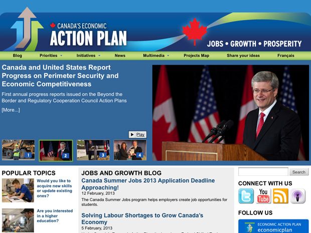 Canadians growing tired of Harper's Economic Action Plan: survey ...