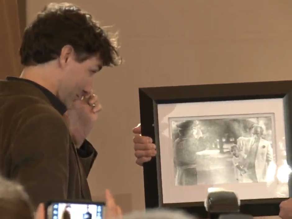 Justin Trudeau fights back tears following Belleville cop’s gift of ...