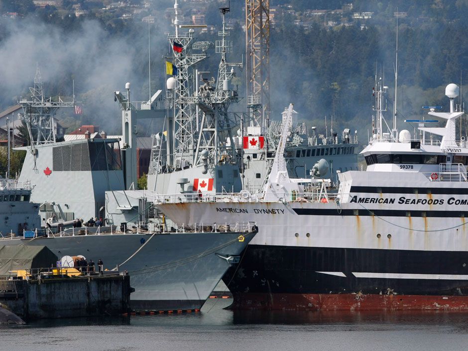 Six injured after U.S. fishing boat collides with Canadian navy ship ...