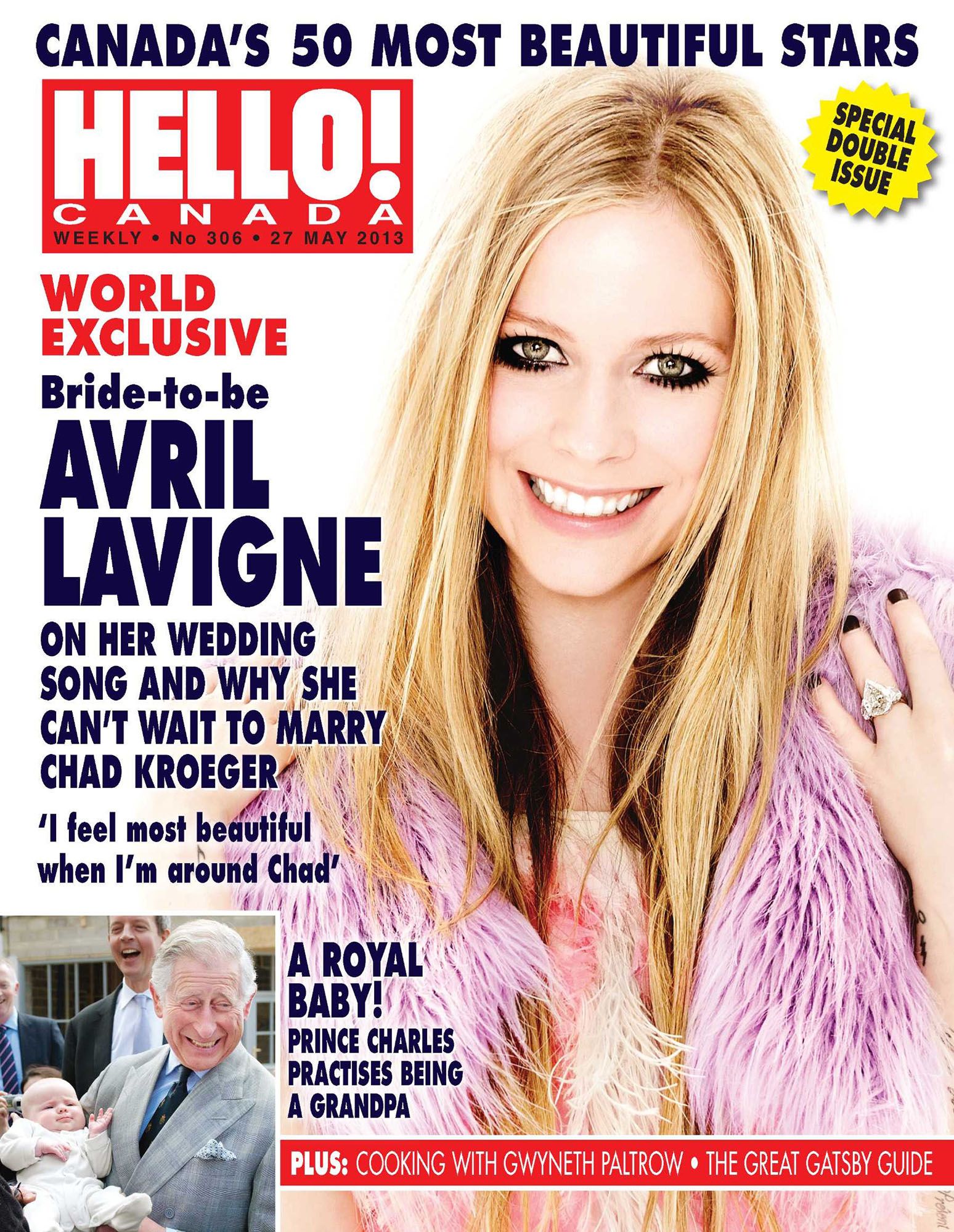 Avril Lavigne covers Hello! Canada's Most Beautiful Canadians issue ...