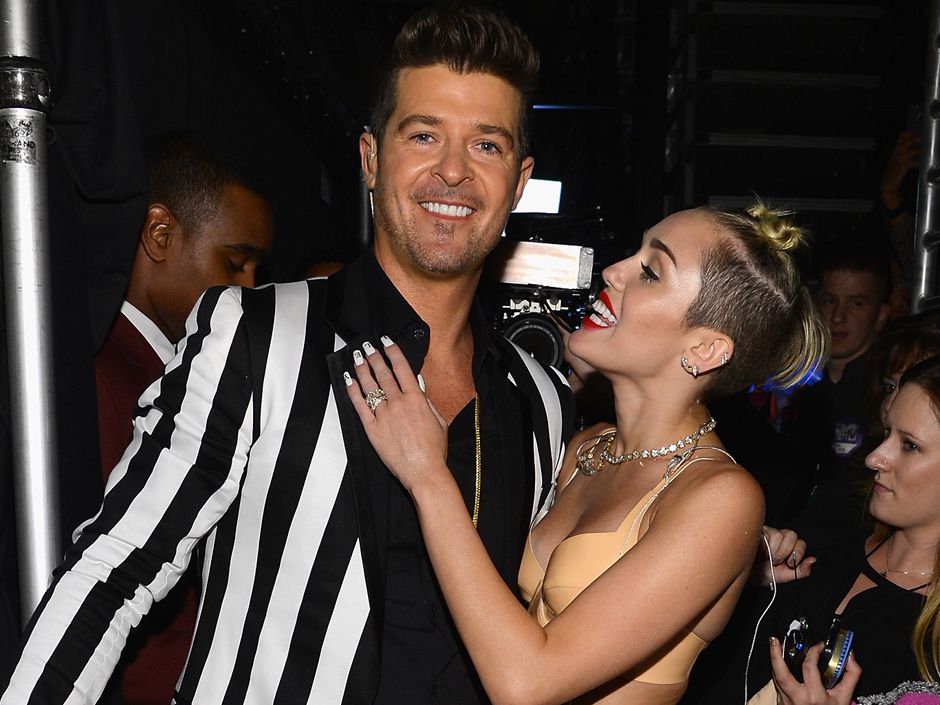Partners in crime Robin Thicke and Miley Cyrus both make Billboard's ...