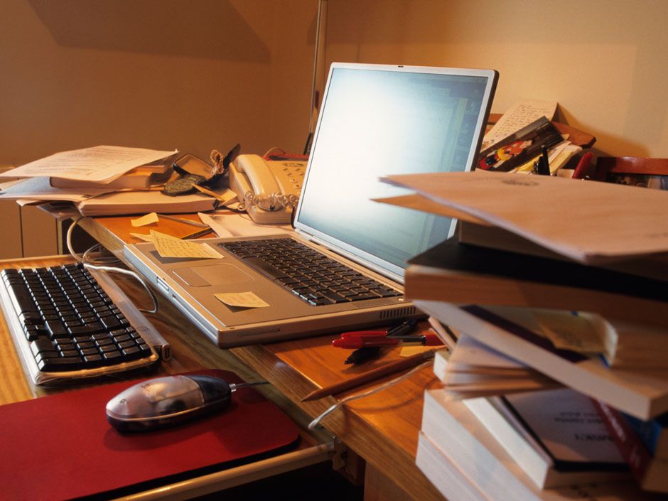 A messy (or tidy) desk may reveal personality traits, such as ...