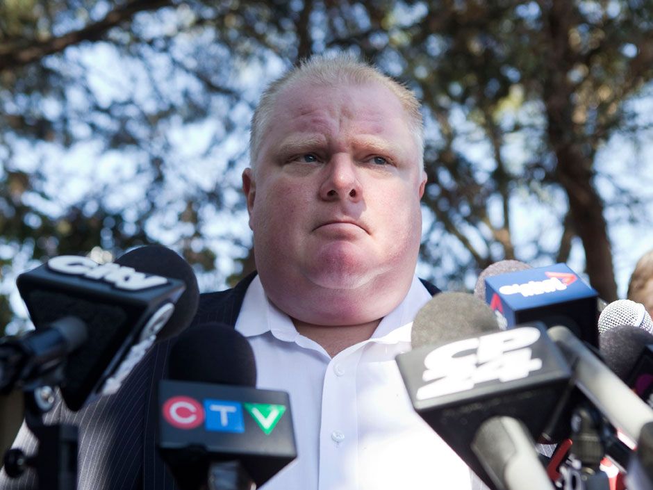 Rob Ford, asked if he’s under police investigation, responds with head shake, ‘subways, subways ...