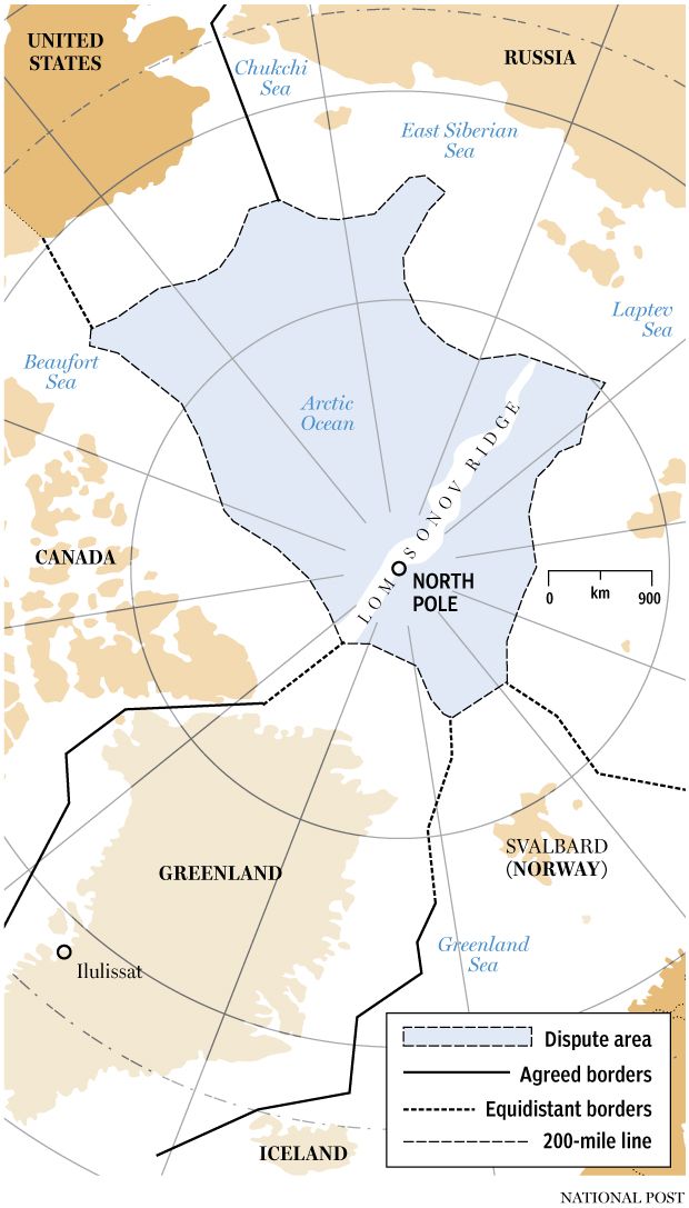 Canada extends Arctic territorial claim all the way to the North Pole ...