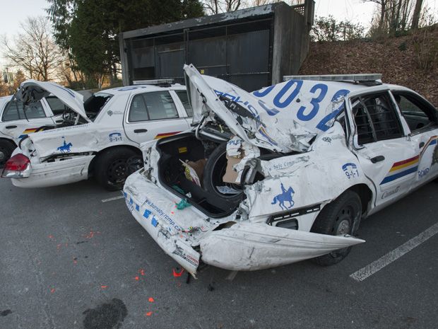 B.C. man arrested after allegedly destroying six RCMP cars in ...