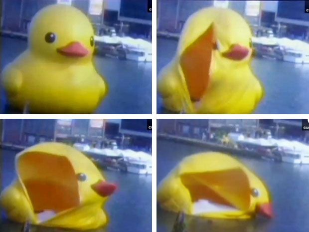 Giant rubber duck explodes in Taiwan due to unknown causes | National Post