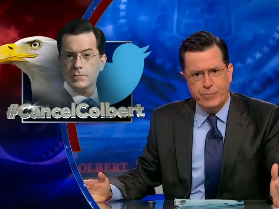 Stephen Colbert responds to #CancelColbert campaign by dedicating an ...