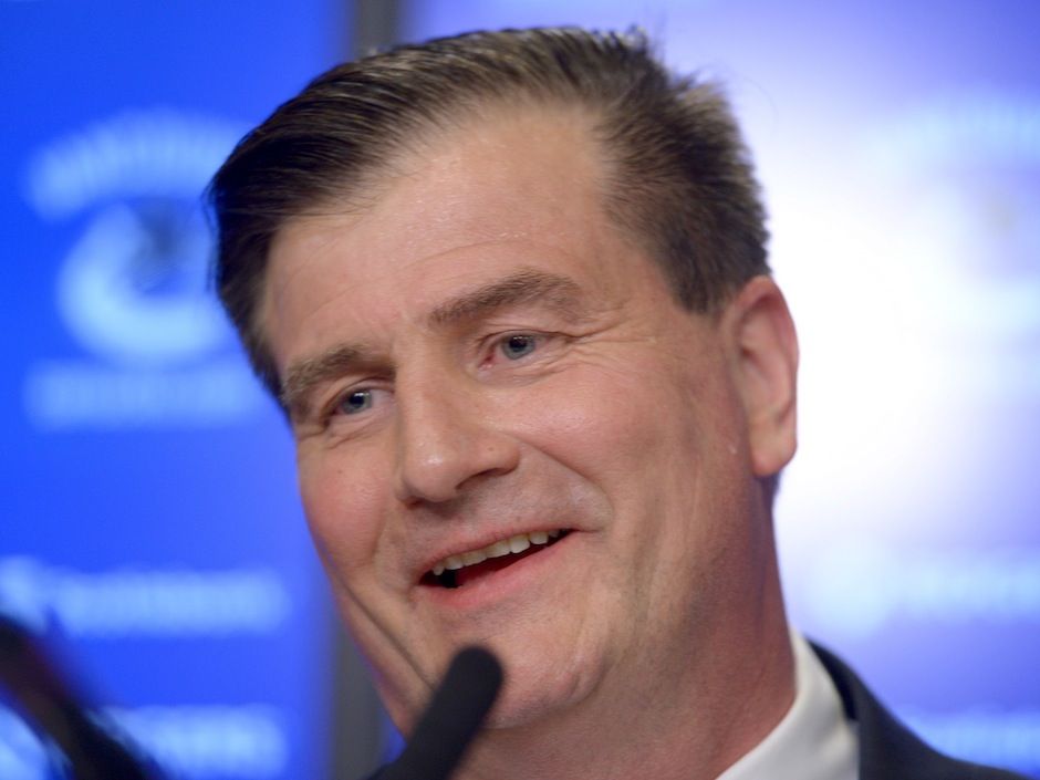 Vancouver Canucks introduce new GM Jim Benning, who plans to go back to ...