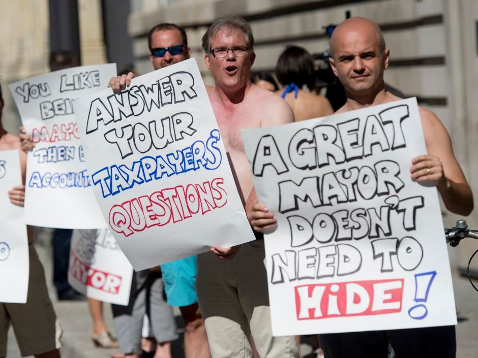 Robyn Urback Hey Shirtless Rob Ford Protesters — You Re Not Helping National Post