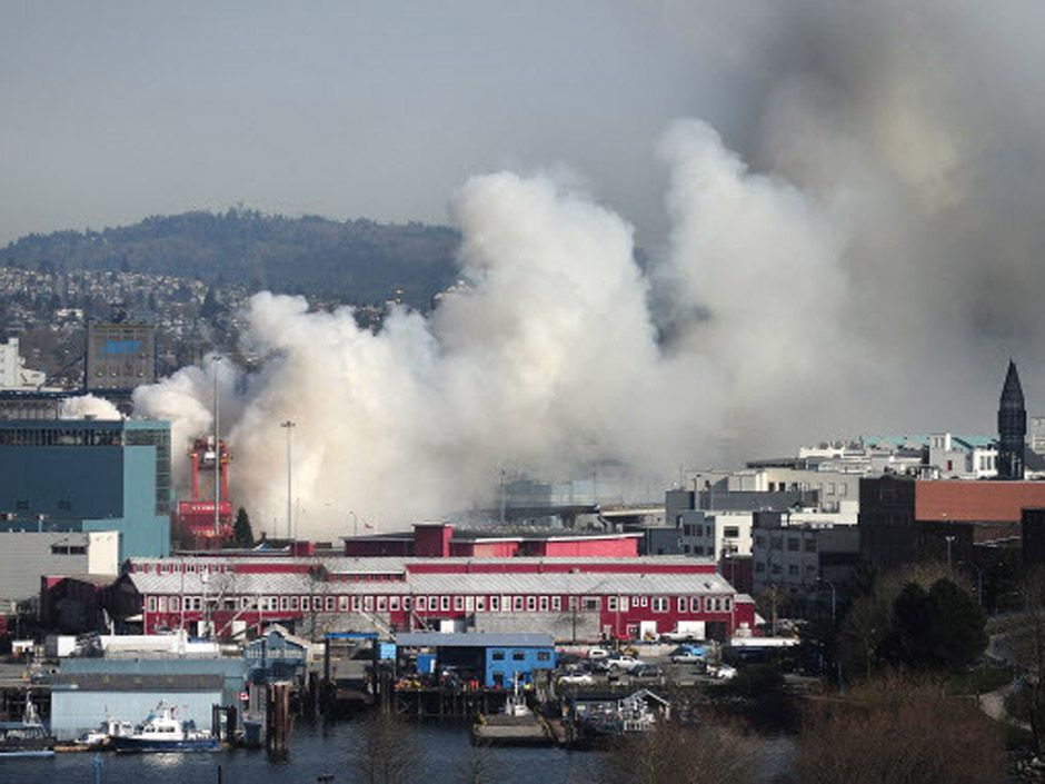 Vancouver officials issue warning after port fire blankets part of the ...