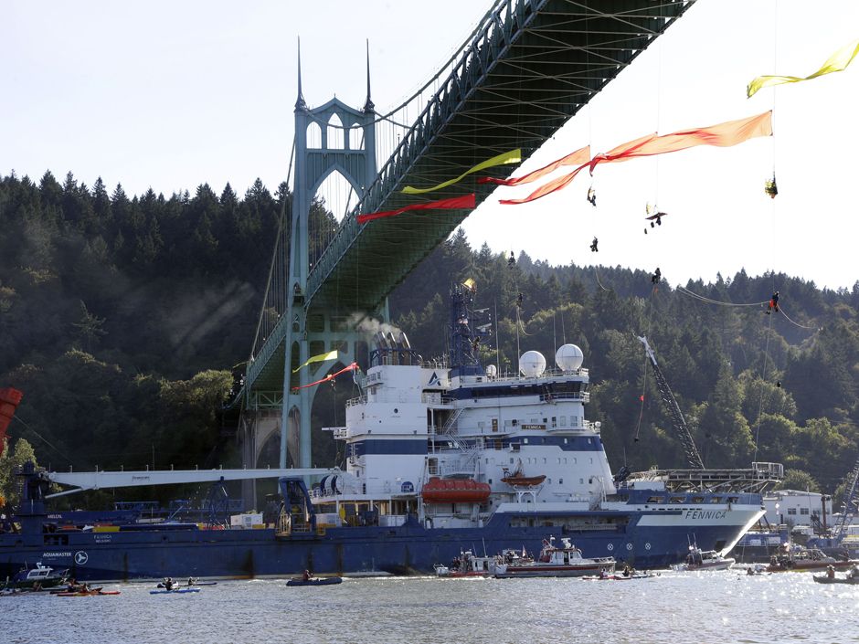 Shell’s Arctic icebreaker forced to navigate through 13 environmental ...