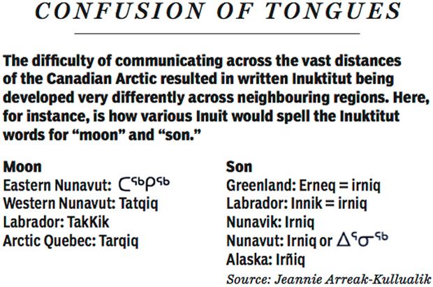 With nine written versions and two alphabets, Inuit language finally ...