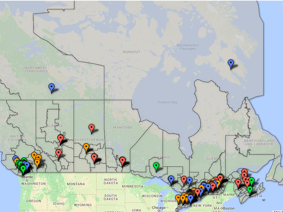 Canadian federal election 2015: Mapping the leaders' campaign trail ...