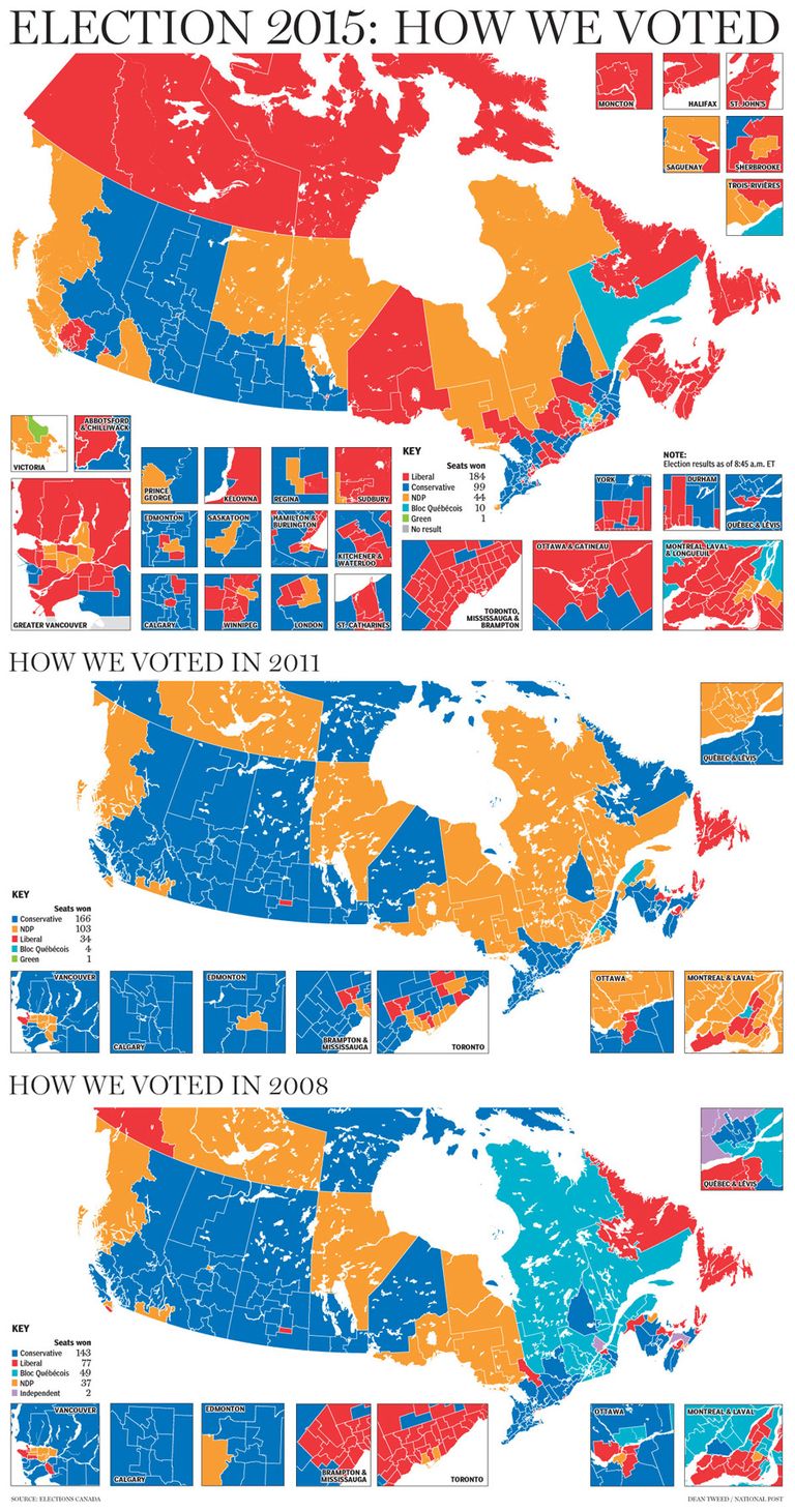 Canadian election results 2019: A riding-by-riding map of the vote ...