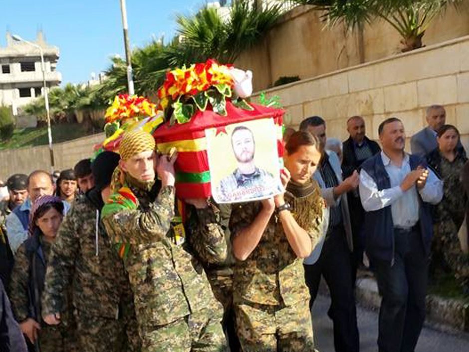Fellow fighters parade coffin of fallen Canadian anti-ISIL fighter John ...