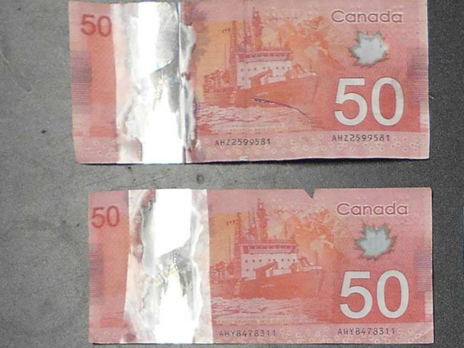 Poorly cut and taped together: 'Poor quality' counterfeit money makes ...