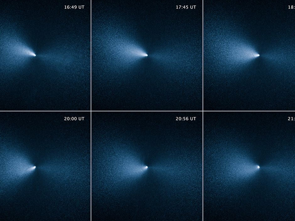 These rare images show a comet’s close encounter with Earth, as ...